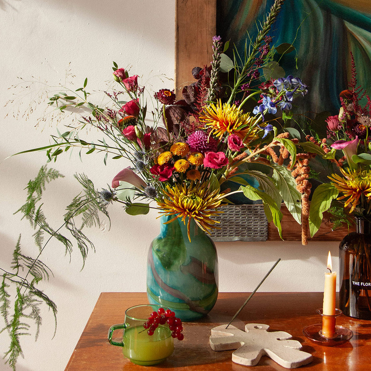 Limited Edition: Marble Vase & Midnight Bazaar Flower Bouquet – The ...