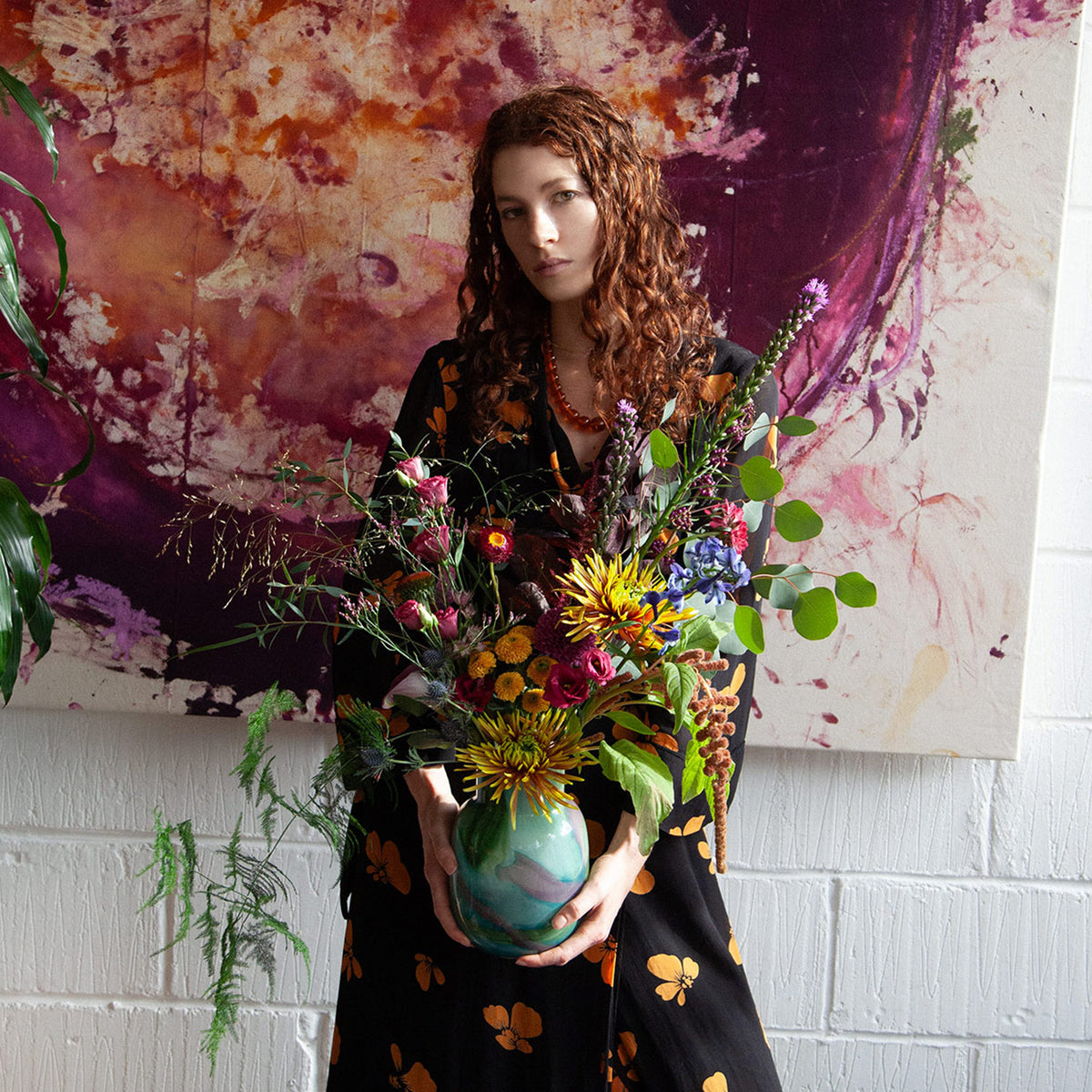 Limited Edition: Marble Vase & Midnight Bazaar Flower Bouquet – The ...